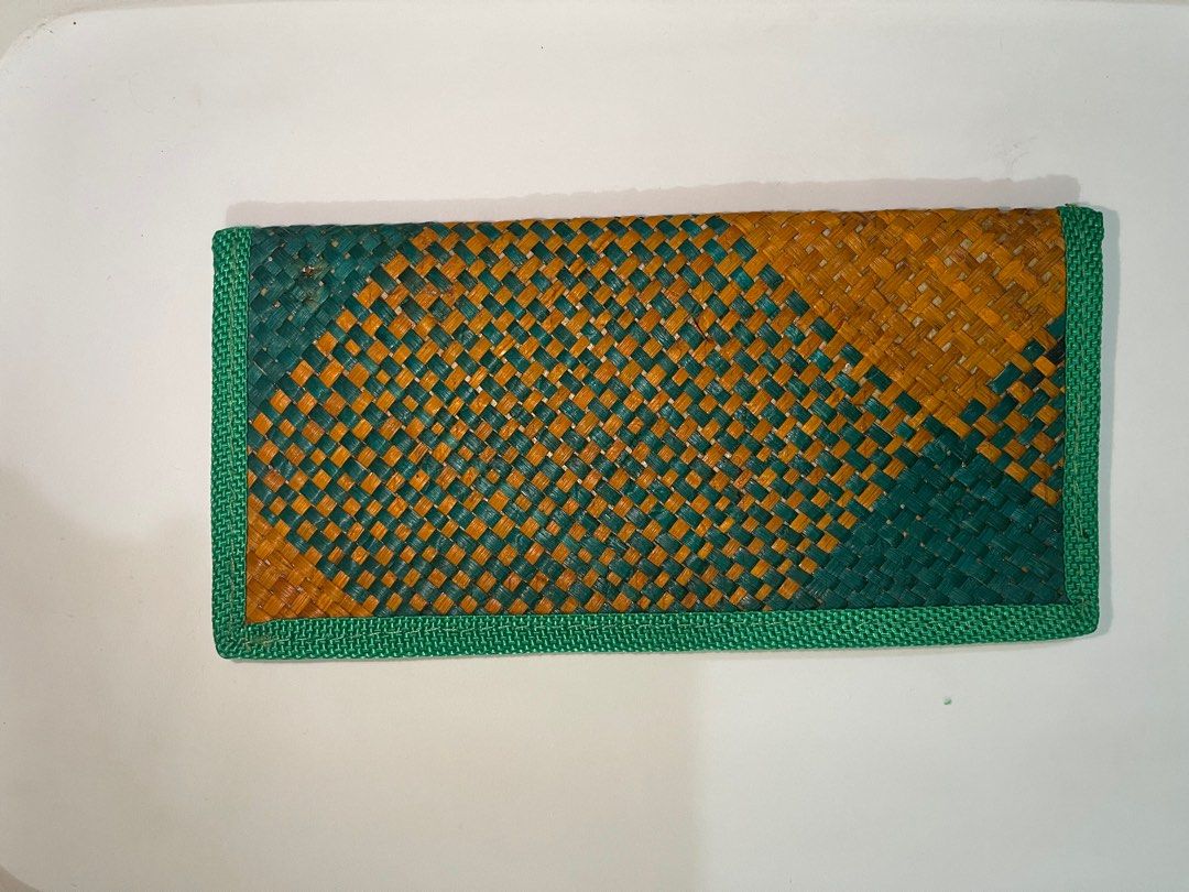 Green Handwoven Banig Wallet, Women's Fashion, Bags & Wallets, Wallets ...