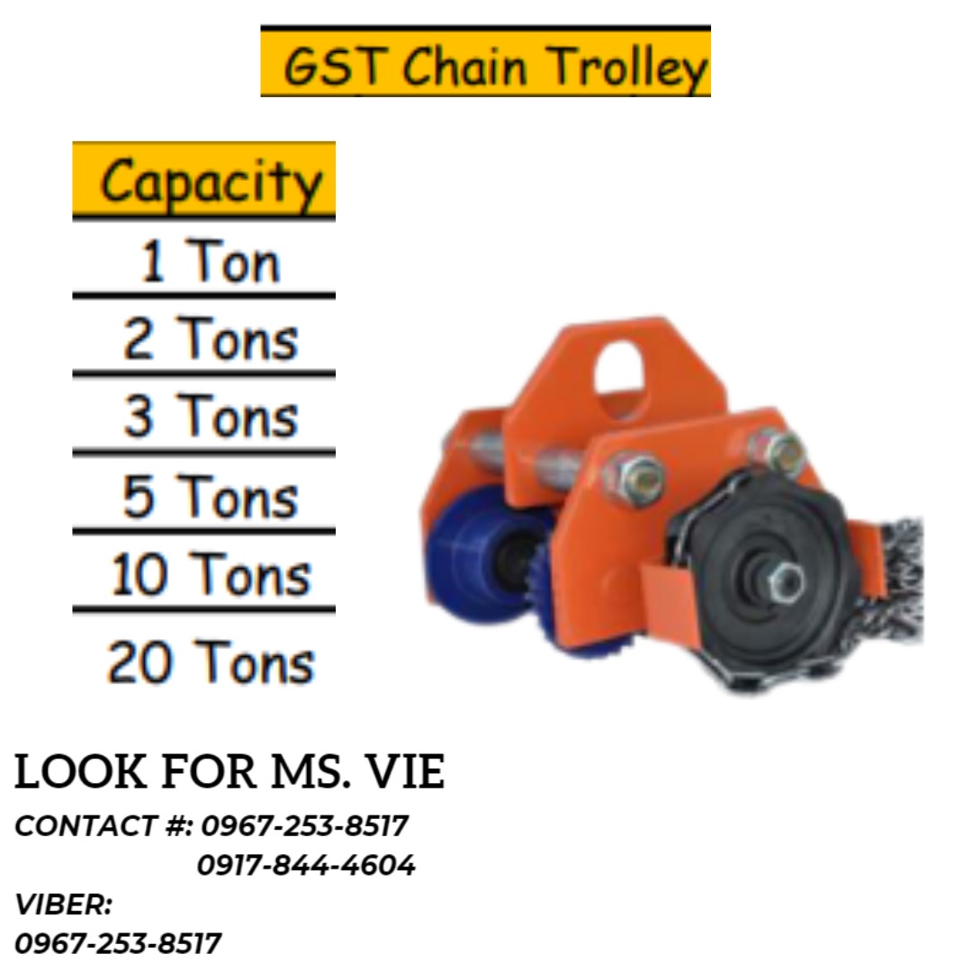 GST CHAIN TROLLEY, Commercial & Industrial, Industrial Equipment on ...