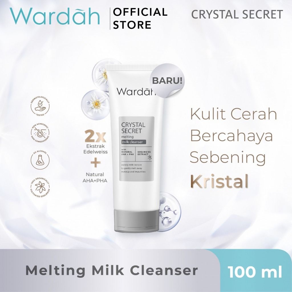 (HALAL SKINCARE) WARDAH CRYSTAL SECRET MELTING MILK CLEANSER with ...