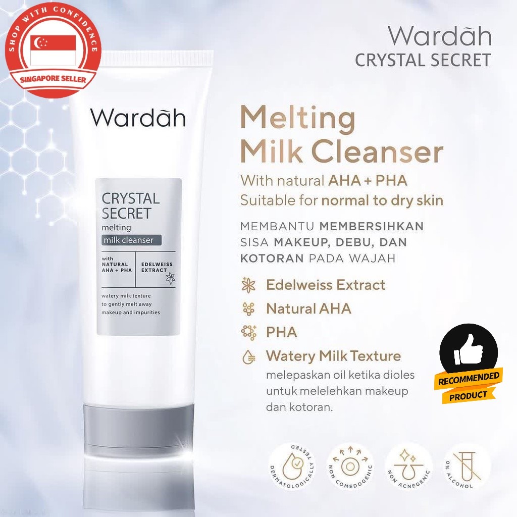 (HALAL SKINCARE) WARDAH CRYSTAL SECRET MELTING MILK CLEANSER with ...