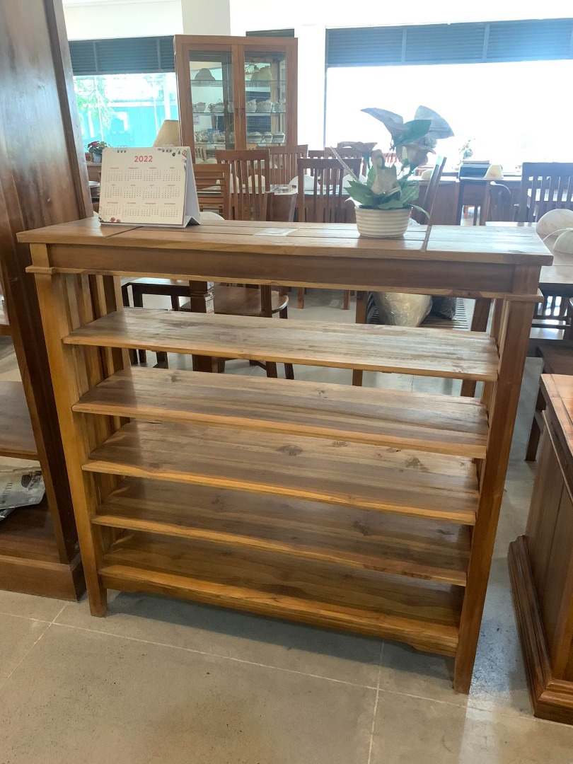 Handcrafted Solid Teak Wood Ohara Shoe Rack Furniture, Furniture & Home ...