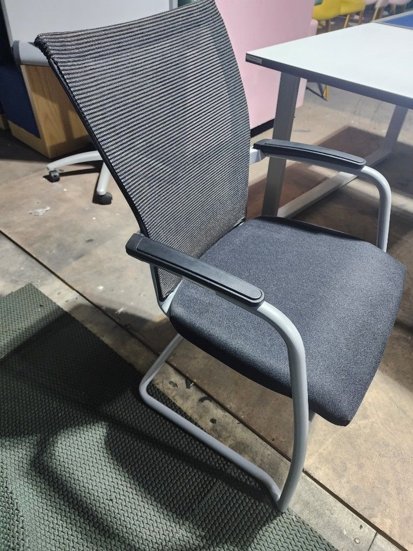 Haworth X99 Office Mesh Side Guest Reception Chair, Furniture & Home ...