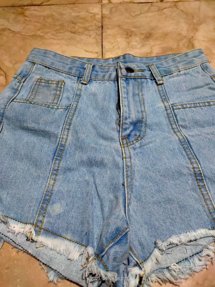 High Waist Maong Short, Women's Fashion, Bottoms, Shorts on Carousell