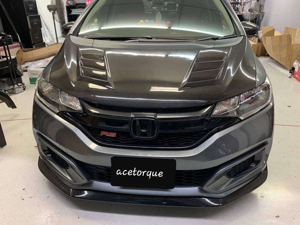 Honda Fit Jazz GK3 GP5 GK5 Full Carbon Fibre Bonnet, Car Accessories ...