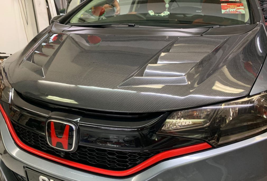Honda Fit Jazz GK3 GP5 GK5 Full Carbon Fibre Bonnet, Car Accessories ...