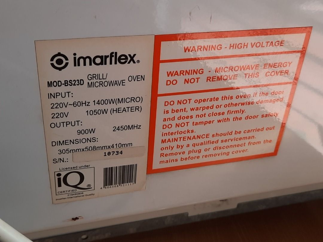 Imarflex microwave, TV & Home Appliances, Kitchen Appliances, Ovens ...