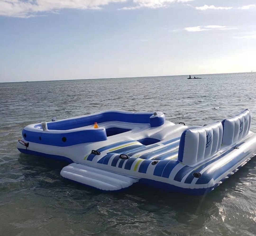 INFLATABLE FLOATING BED FOR 6 PERSON, Sports Equipment, Sports & Games ...