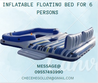 INFLATABLE FLOATING BED FOR 6 PERSON, Sports Equipment, Sports & Games ...