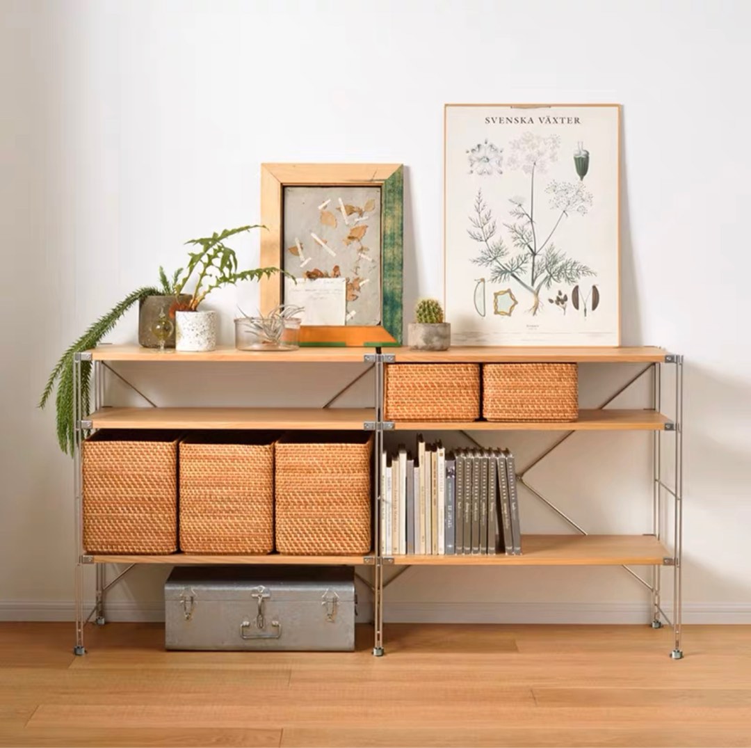 INS - Muji Style Wooden 3 Level Shelf Unit, Furniture & Home Living ...
