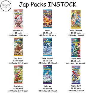INSTOCK Pokemon Jap Loose Packs Pokemon TCG 151/ROBF/VSU/ClayBurst/Snow ...