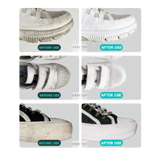 Japan White Shoe Cleaner 360ml Free-Wash Foam Decontamination ...