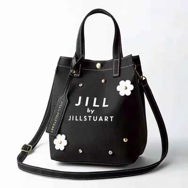 Jill by JillStuart 2-way black canvas mini tote bag, Women's Fashion ...