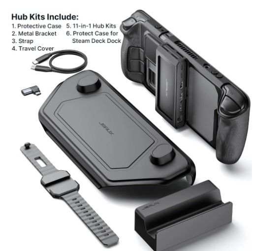 JSAUX Steam Deck ModCase, Modular Protective Casing with Detachable ...