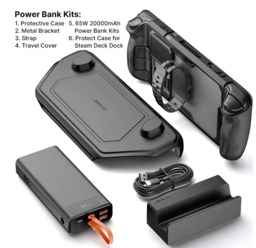 JSAUX Steam Deck ModCase, Modular Protective Casing with Detachable ...