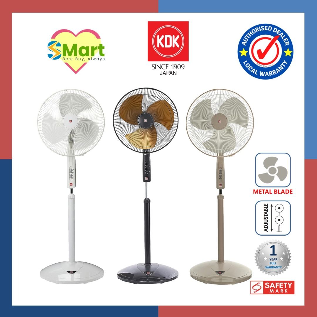 KDK 16" Metal Blade Stand Fan P40US, Furniture & Home Living, Lighting ...