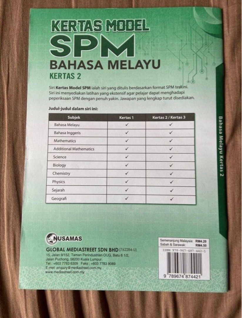 Kertas Model SPM Bahasa Melayu Kertas 2 By Nusamas exercise book RM3, Hobbies & Toys, Books ...