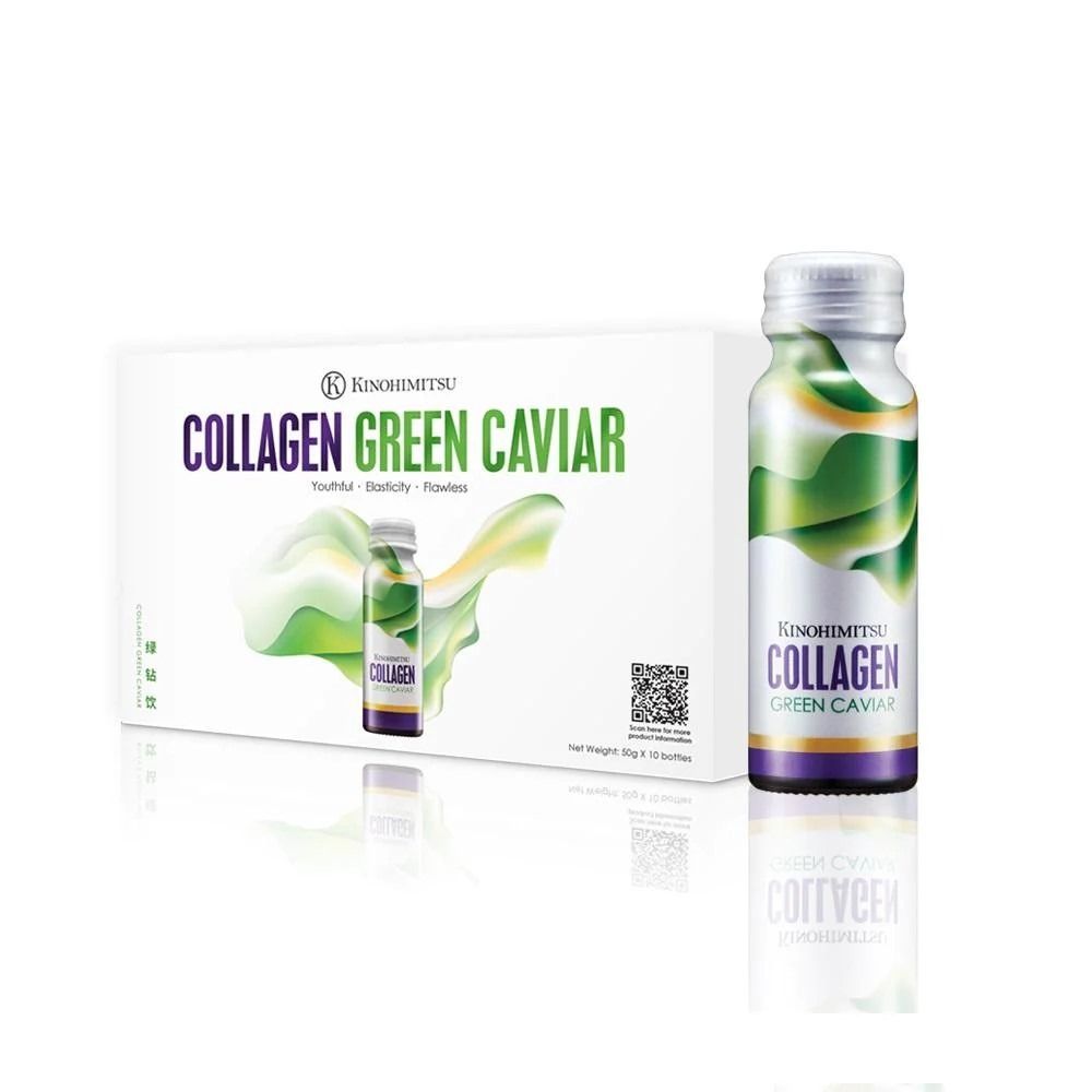 Kinohimitsu Collagen Green Caviar (10 bottles x 50ml each), Health ...