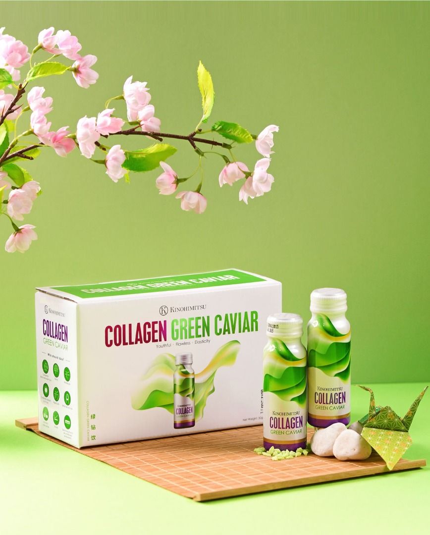 Kinohimitsu Collagen Green Caviar (10 bottles x 50ml each), Health ...