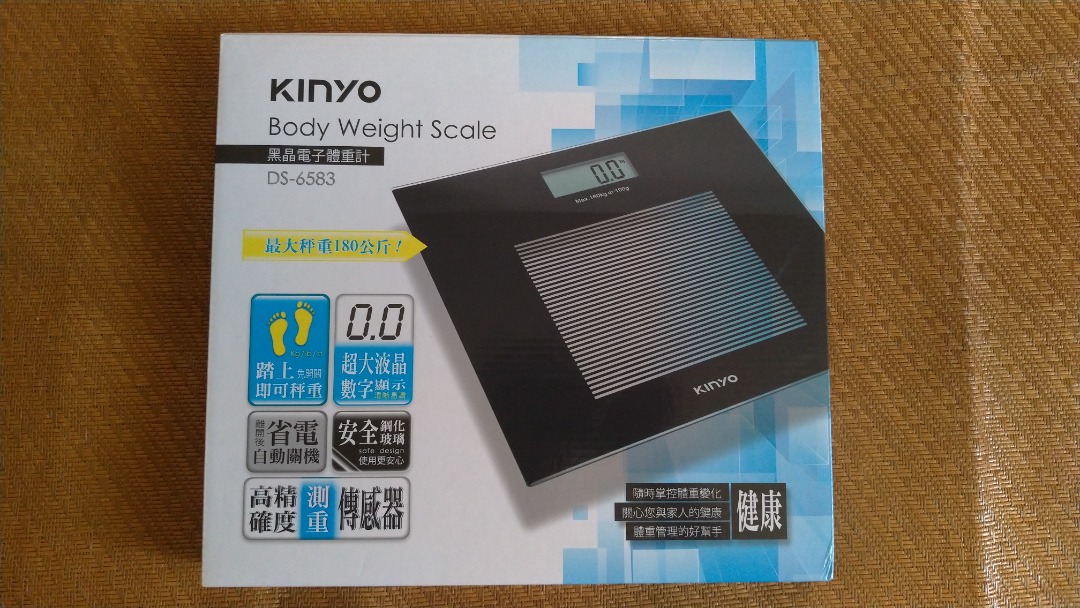 【KINYO】黑晶電子體重計(DS-6583), 哩哩扣扣, 其他在旋轉拍賣