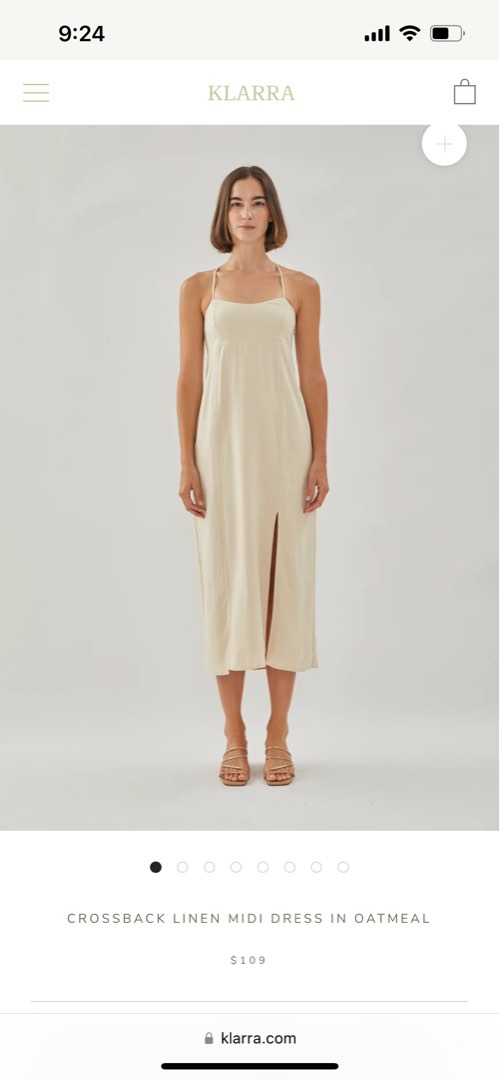 Klarra Linen Dress, Women's Fashion, Dresses & Sets, Dresses on Carousell