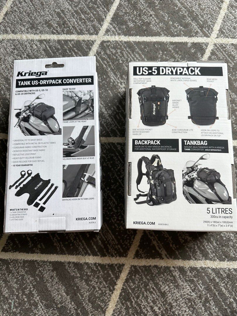 Kriega Drypack & Tank bag converter, Motorcycles, Motorcycle ...