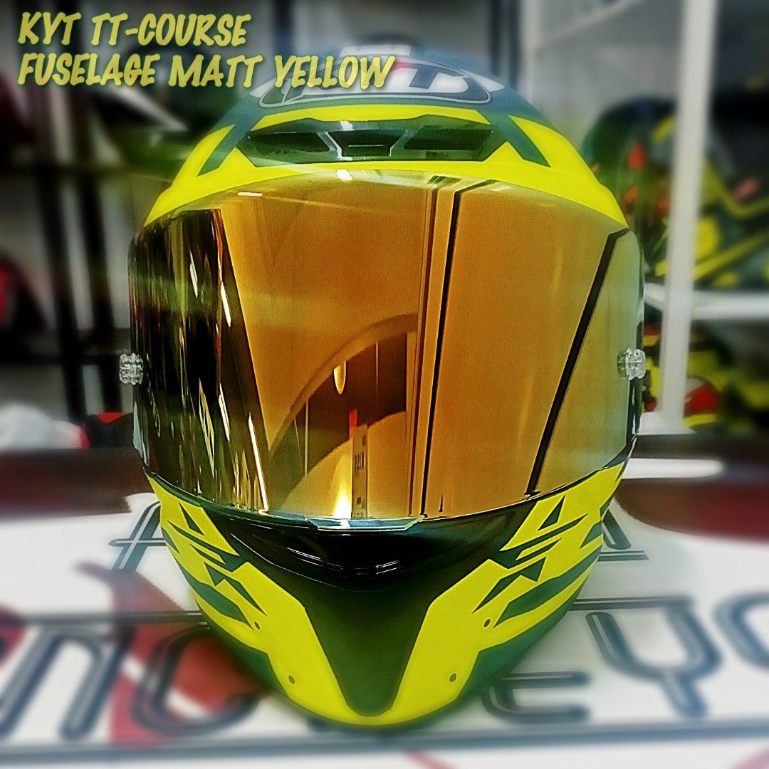KYT*PSB APPROVED*TT-COURSE FUSELAGE MATT YELLOW, Motorcycles ...