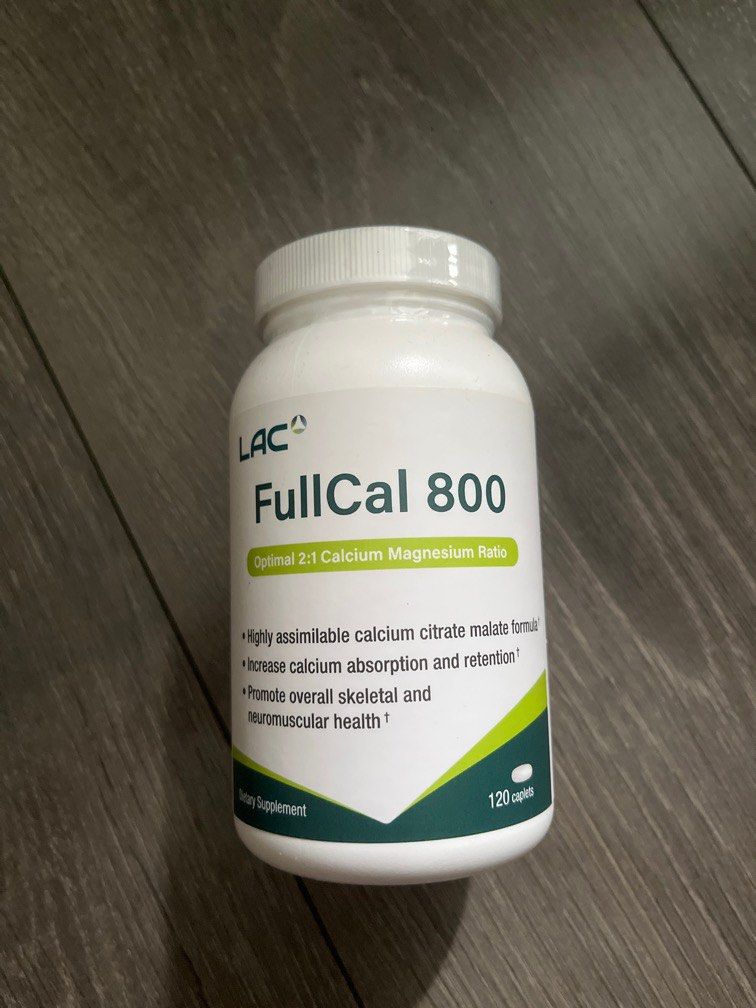 LAC FullCal 800 Calcium Magnesium, Health & Nutrition, Health ...