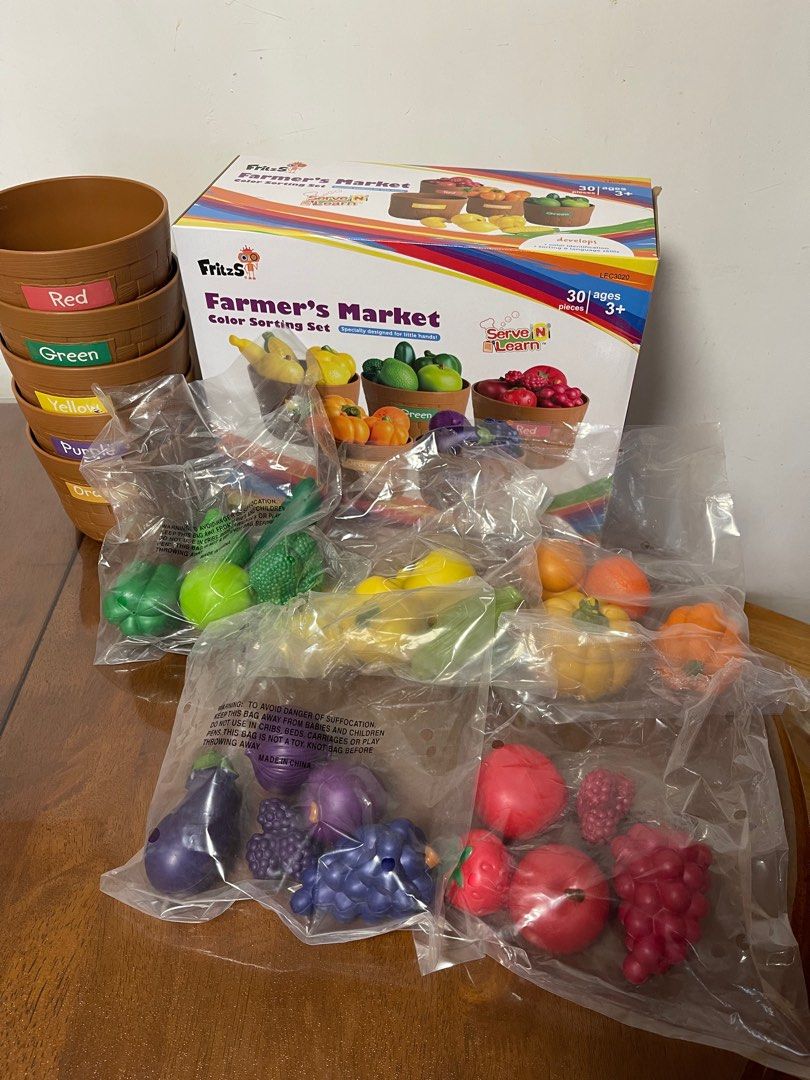 Learning resources-1 Farmer's Market Color Sorting Set, 兒童＆孕婦用品, 嬰兒玩具 ...