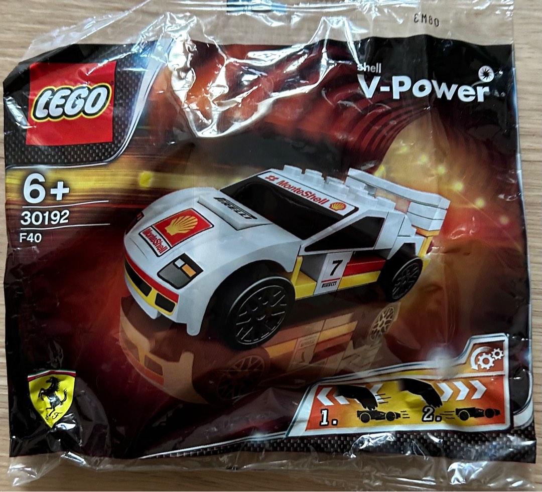 LEGO 30192 Ferrari F40 Shell V-Power Poly Bag, 興趣及遊戲, 玩具 & 遊戲類 - Carousell