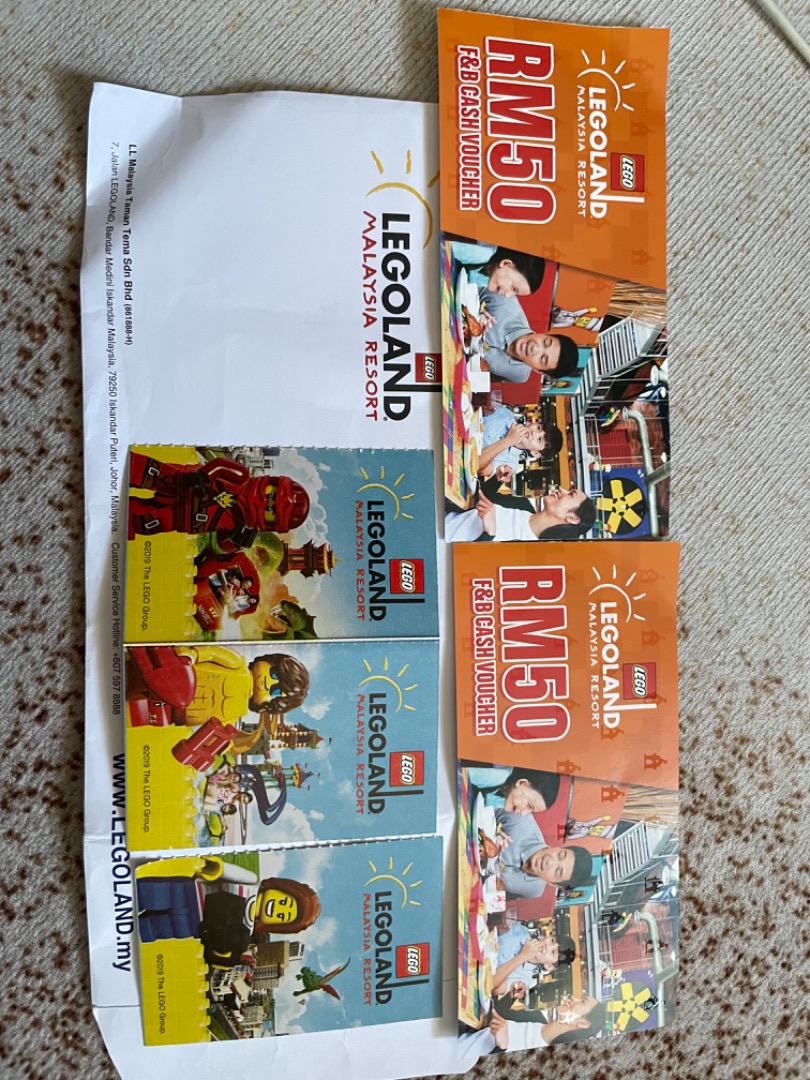 Legoland Triple Annual Pass Ticket, Tickets & Vouchers, Event Tickets ...