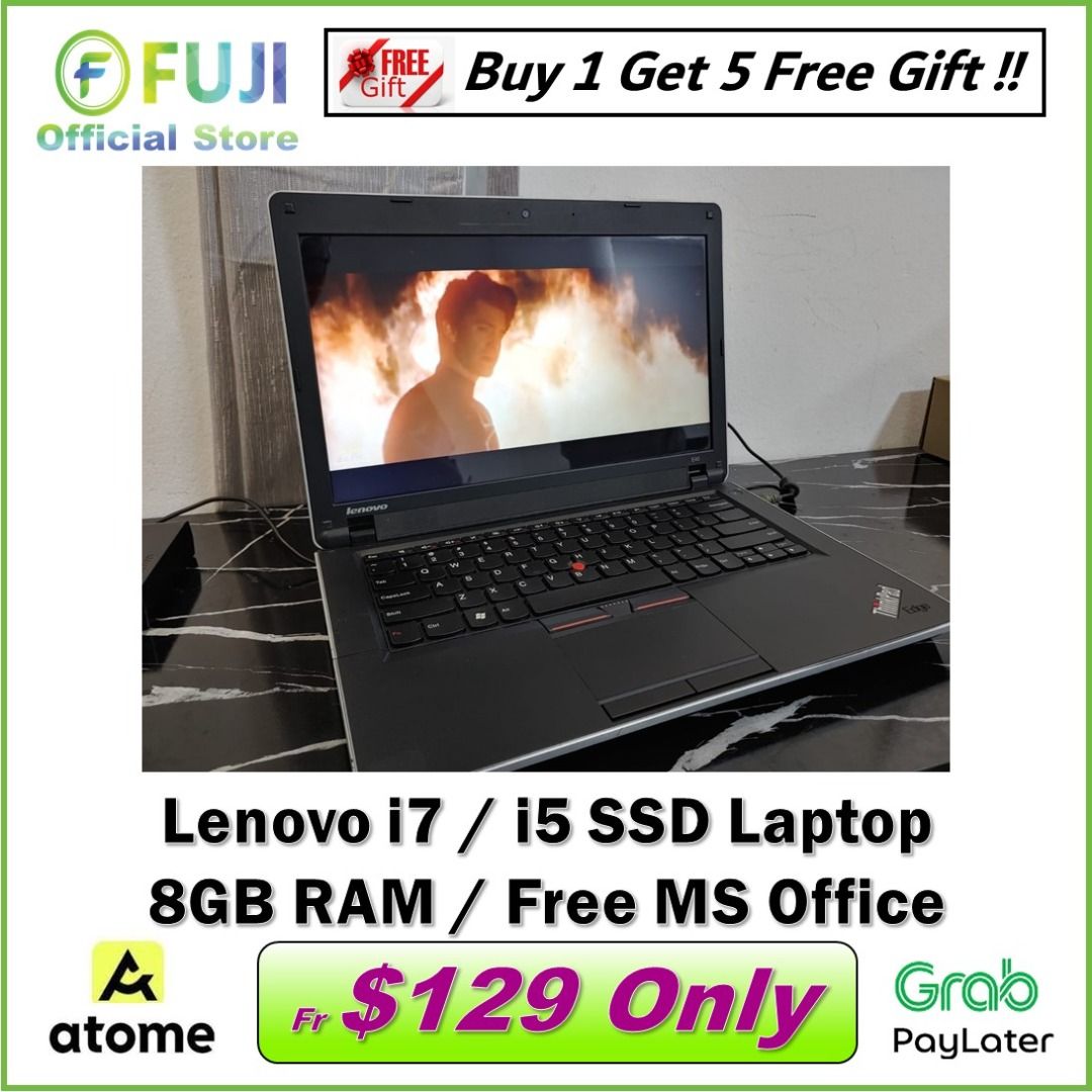 Lenovo 14 Inch i7 SSD Laptop - Large Screen - Windows 11 + Free MS ...