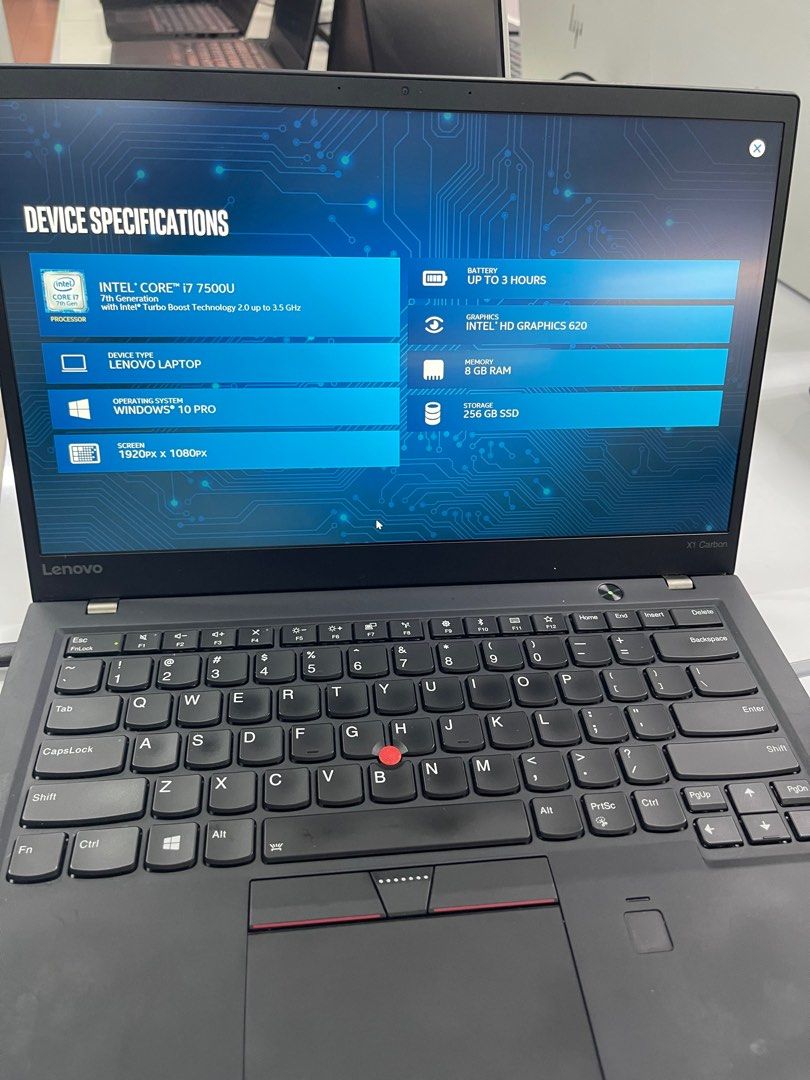 Lenovo ThinkPad x1 Carbon 5th Gen Slim and Light weight, Computers ...