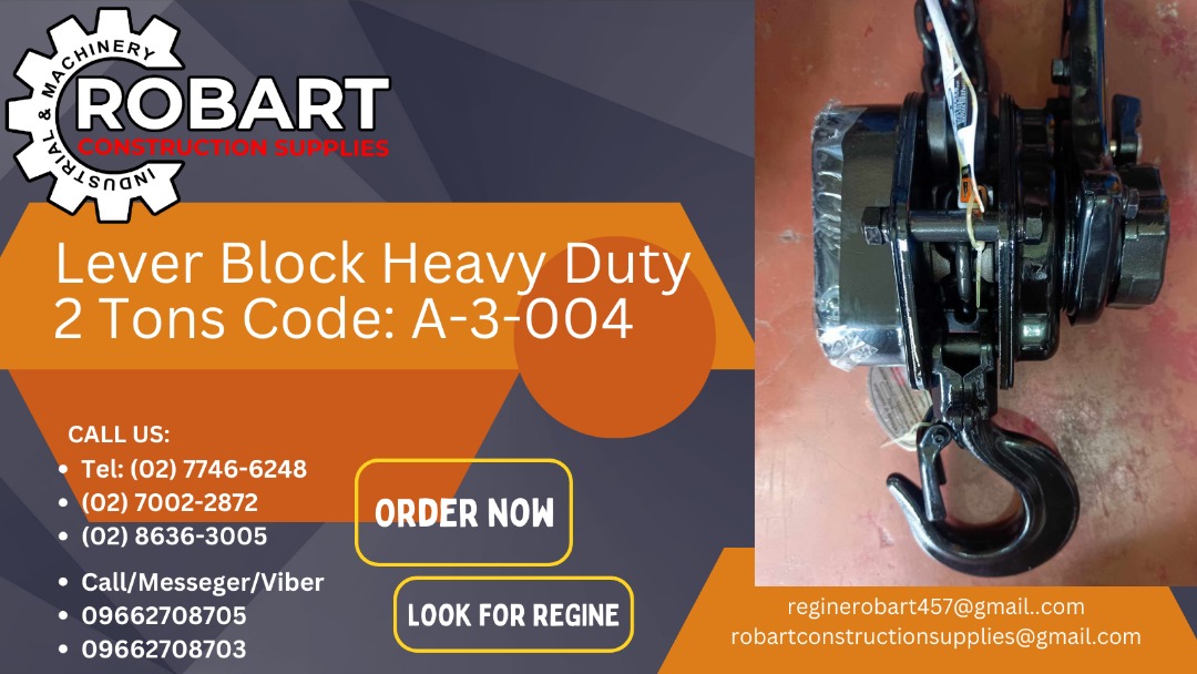 Lever Block Heavy Duty 2 Tons Code: A-3-004, Commercial & Industrial ...