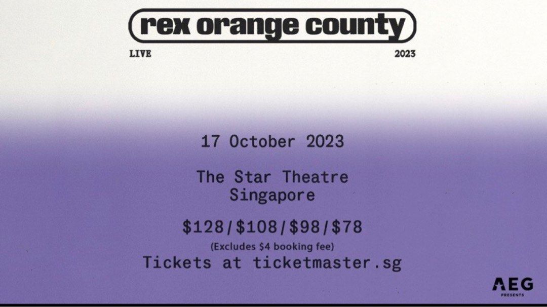 LF: 4x rex orange county tickets cat1-3, Tickets & Vouchers, Event ...