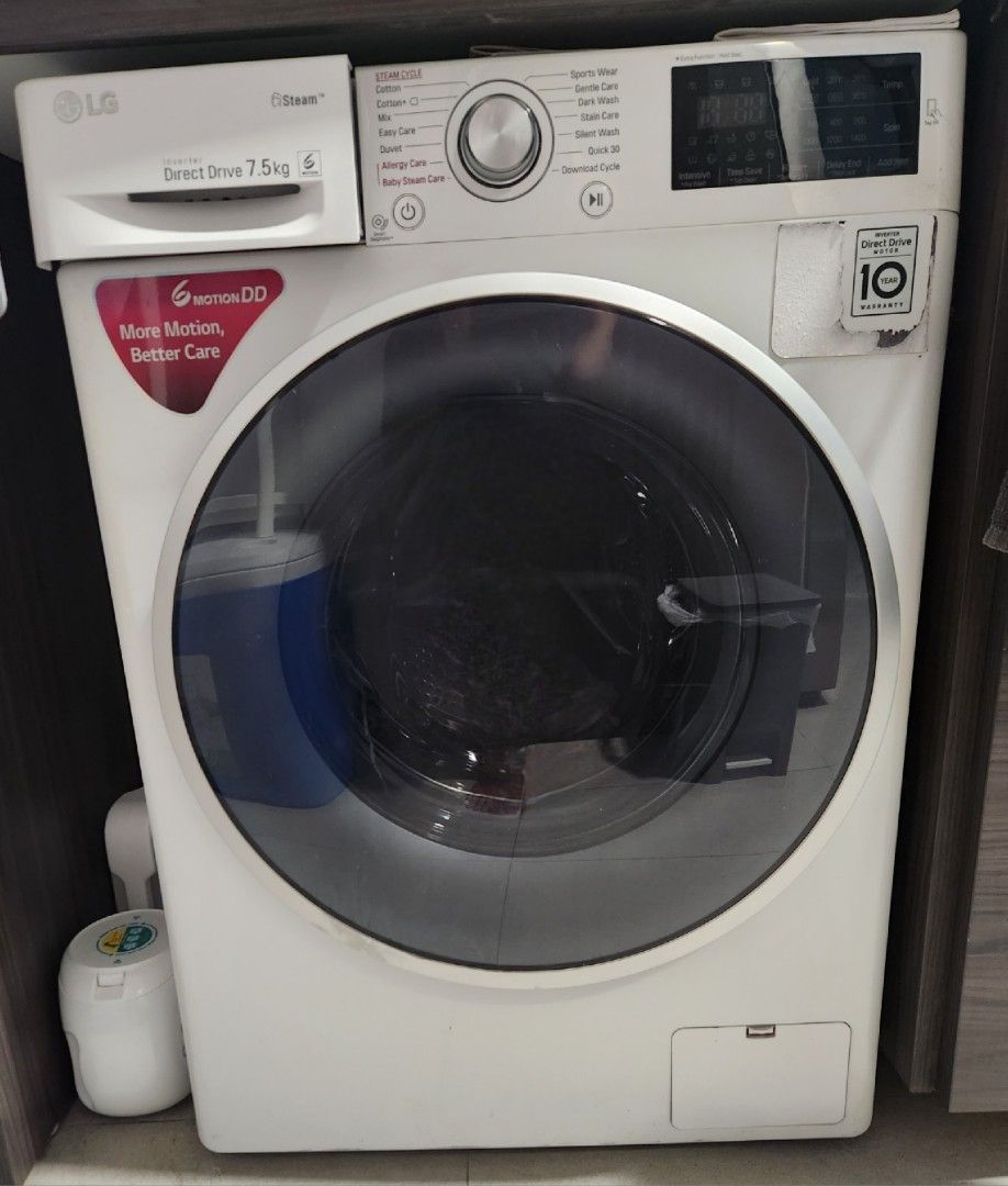 LG 7.5kg DIRECT DRIVE FRONT LOAD WASHING MACHINE, TV & Home Appliances ...