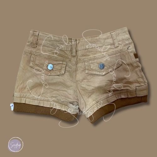 Light brown denim shorts, Women's Fashion, Bottoms, Shorts on Carousell