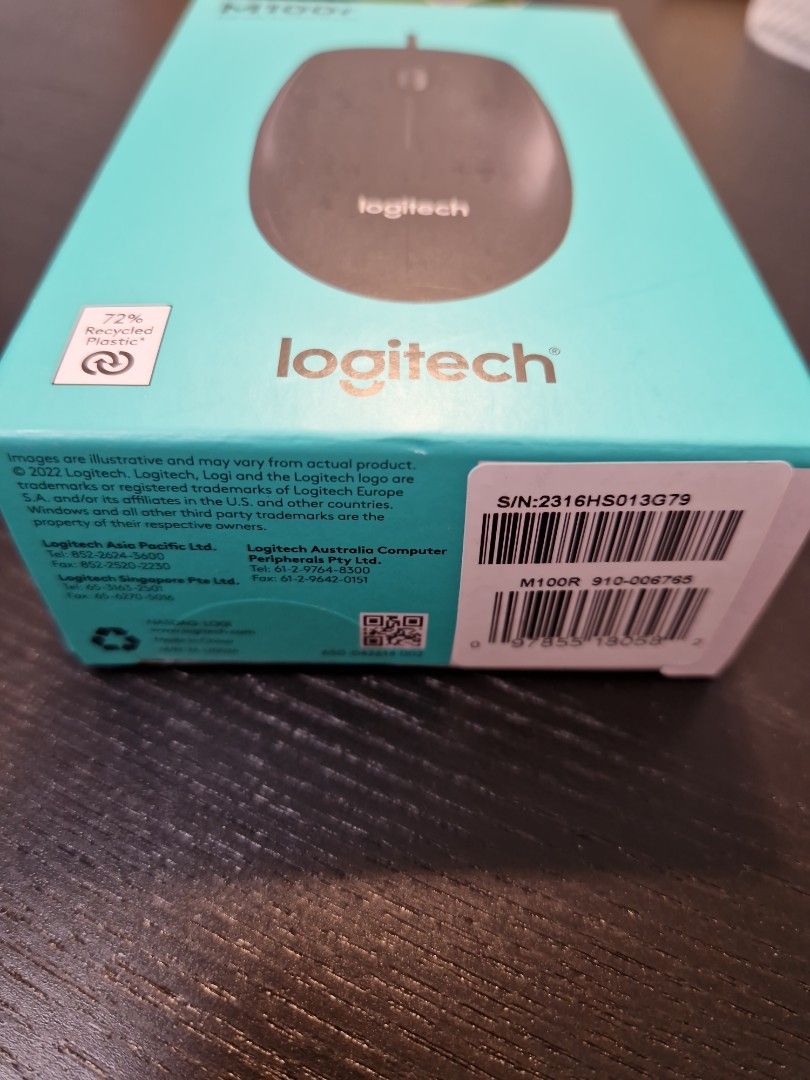 Logitech Mouse M100r Full Size Corded Black with Scroll wheel ...