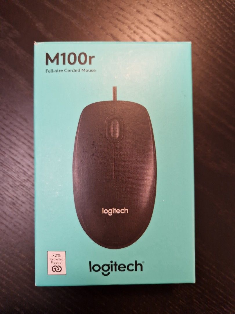 Logitech Mouse M100r Full Size Corded Black with Scroll wheel ...