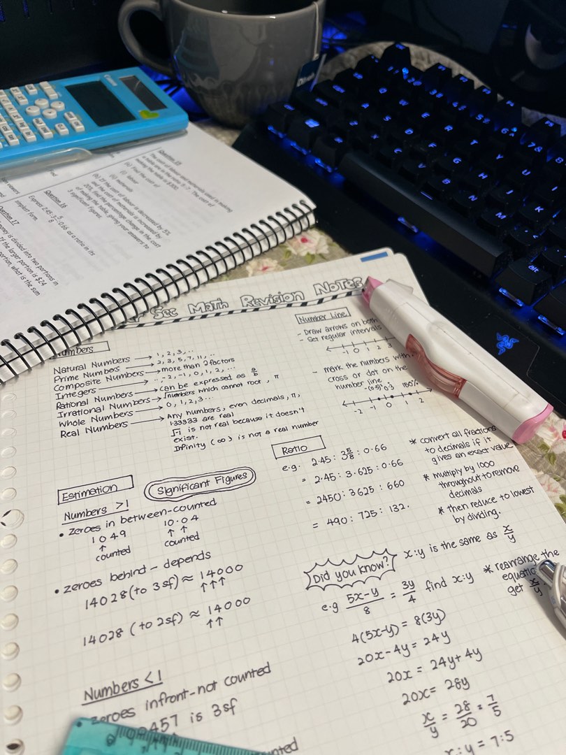 Lower Sec Math Printable Handwritten Notes, Hobbies & Toys, Books ...