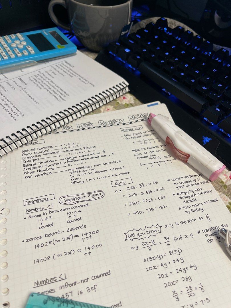 Lower Sec Math Printable Handwritten Notes, Hobbies & Toys, Books ...