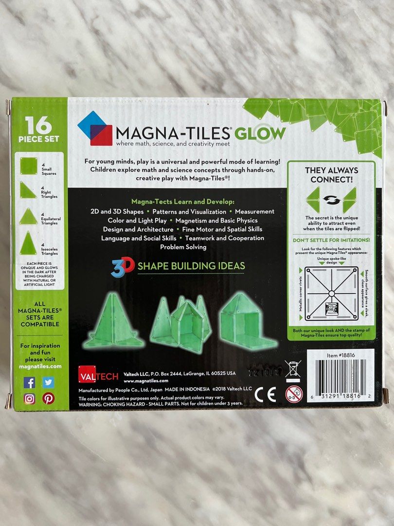 Magna tiles glow in the dark, Hobbies & Toys, Toys & Games on Carousell