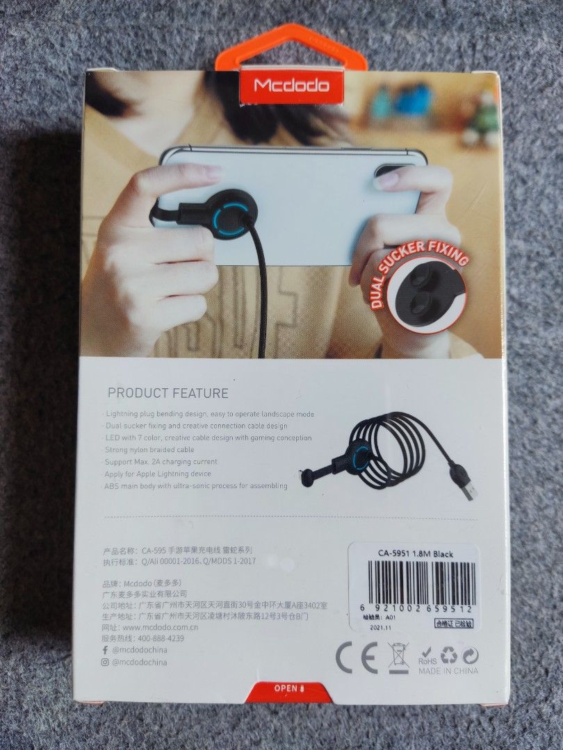 Mcdodo USb to Lightning Gaming Charging Cable, Mobile Phones & Gadgets ...