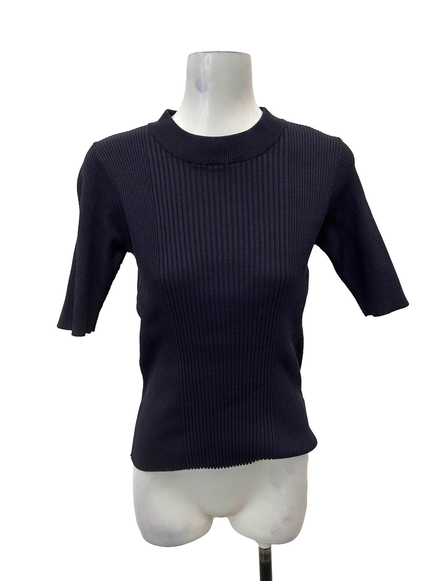 MDS Navy Blue Ribbed Top, Women's Fashion, Tops, Other Tops on Carousell