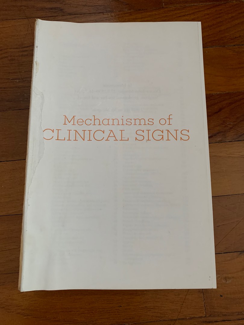 Mechanism of clinical signs, Hobbies & Toys, Books & Magazines ...