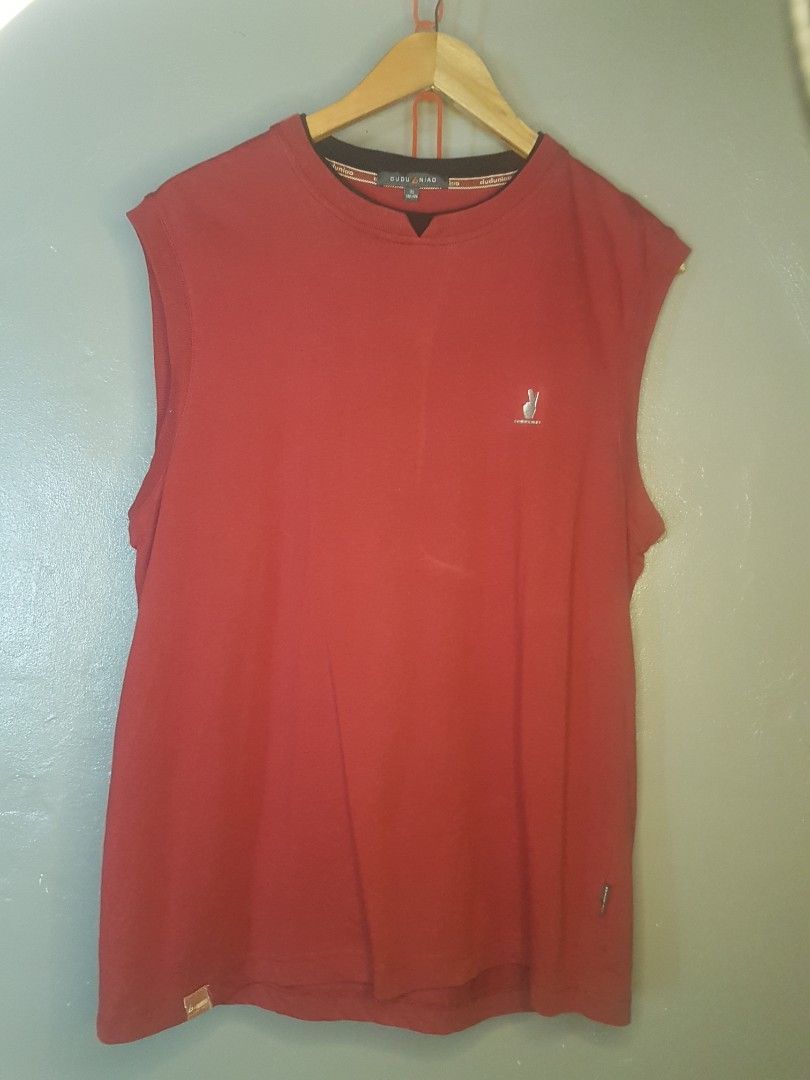 Mens Maroon Muscle Cut Sando, Men's Fashion, Activewear on Carousell