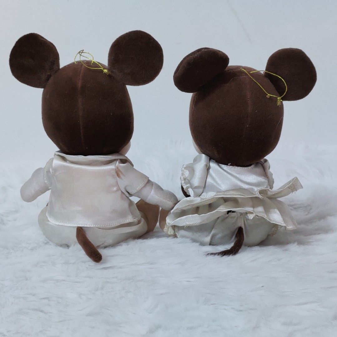 Mickey and Minnie Mouse Wedding Couple Plushies, Hobbies & Toys, Toys ...