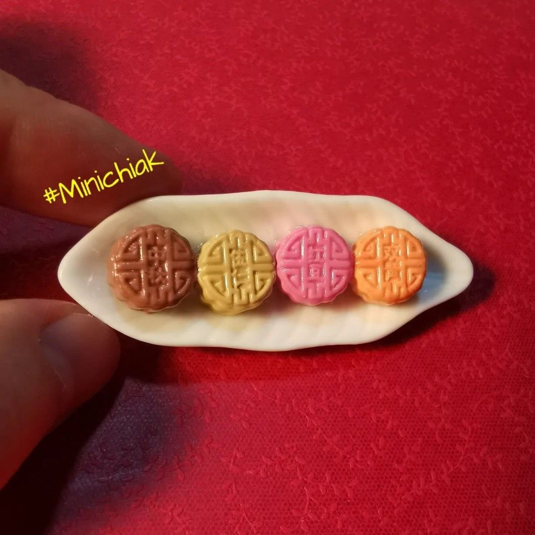 Miniature Mooncakes Limited Edition polymer clay, Hobbies & Toys ...