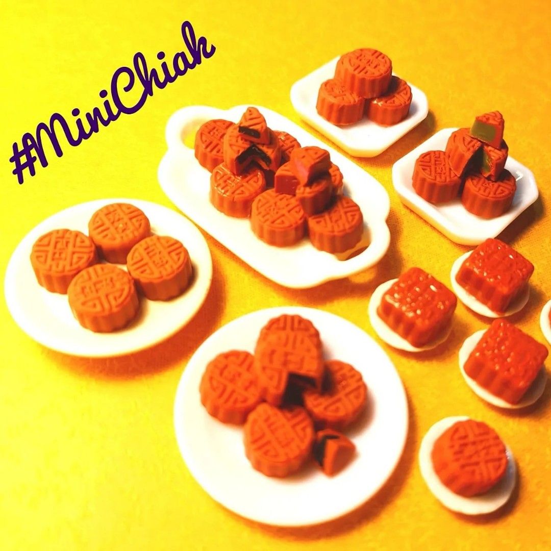 Miniature Mooncakes Limited Edition polymer clay, Hobbies & Toys ...