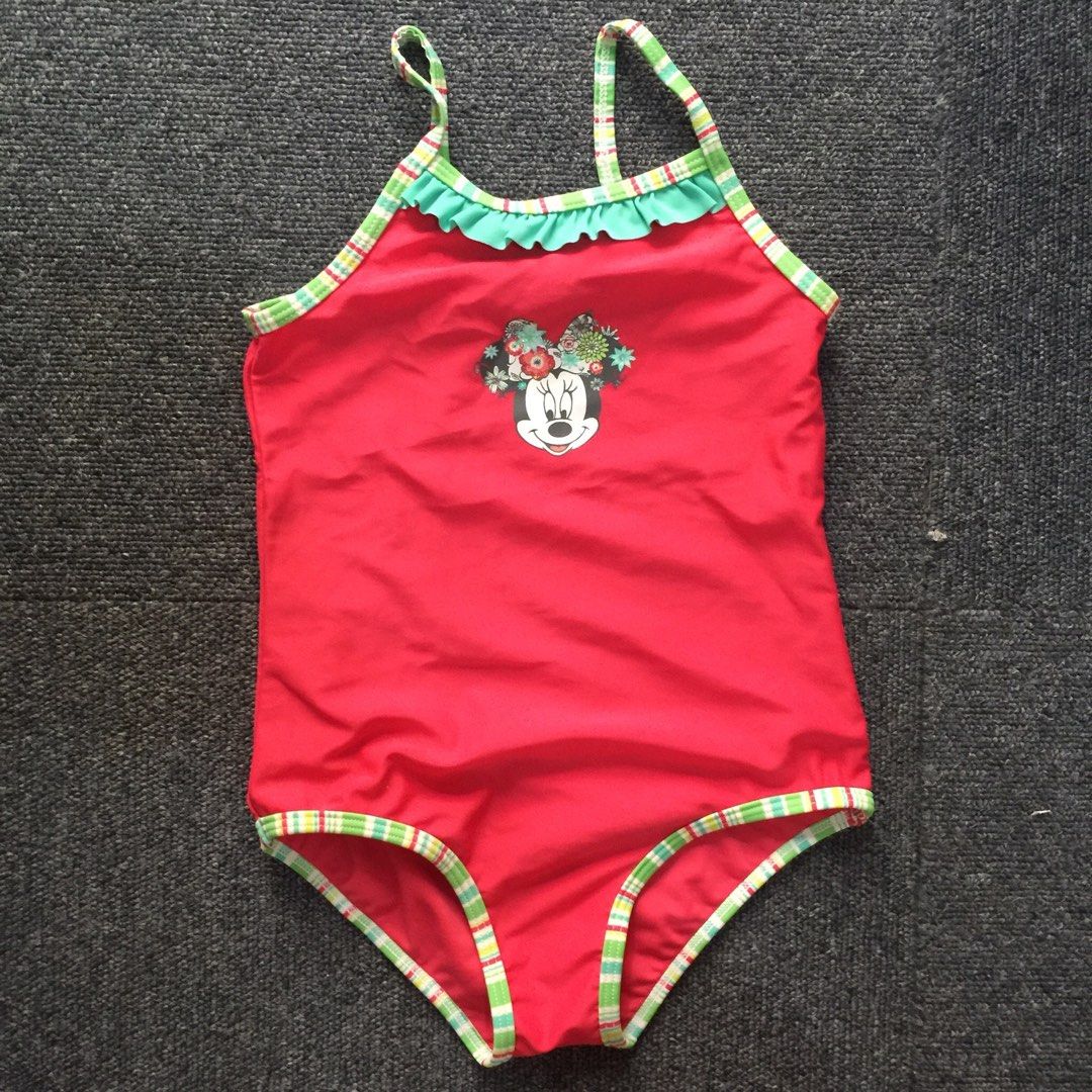 Minnie mouse one piece swimsuit, Babies & Kids, Babies & Kids Fashion ...