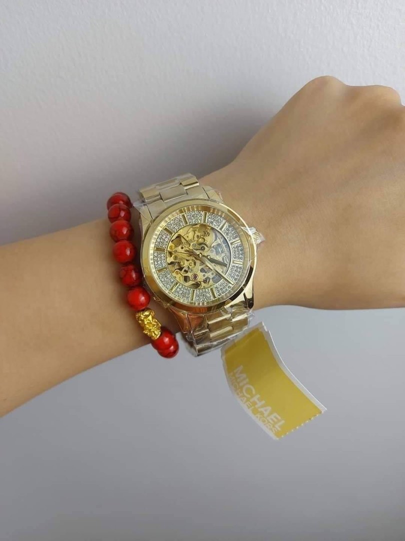 MK AUTOMATIC ALL GOLD DIAL UNISEX AUTHENTIC WATCH, Women's Fashion ...